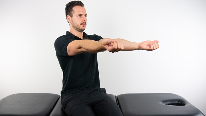 Prueba de extensión del codo | Detección de fractura del olécranon