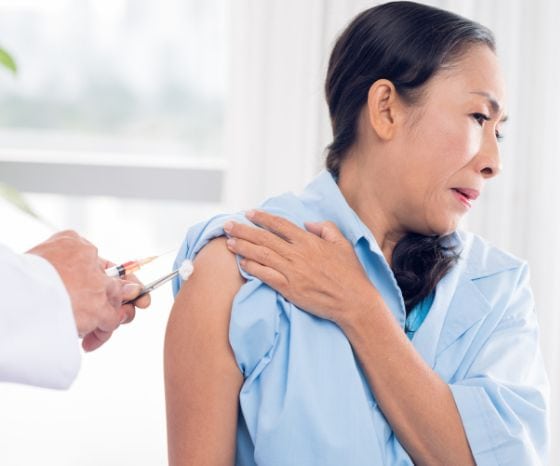 Directe respons op injectie bij subacromiale pijn | Onderzoek